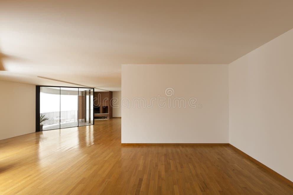 Big empty room stock photo. Image of apartment, perspective - 23375038