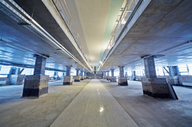 Big empty room under stock photo. Image of industry - 313621246