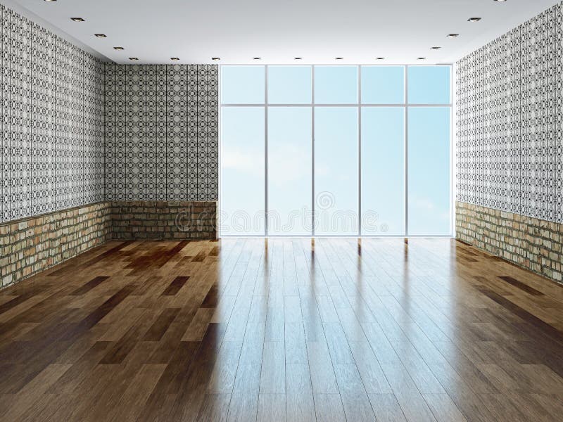 The big empty room stock illustration. Illustration of elegance - 34631441