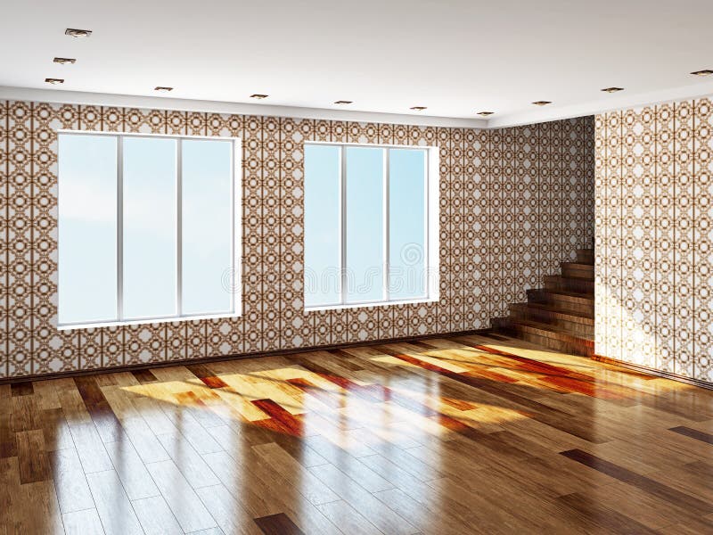 The big empty room stock illustration. Illustration of indoor - 34230101