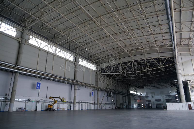 Big Empty Warehouse of Finished Commodity at Enterprise Stock ...