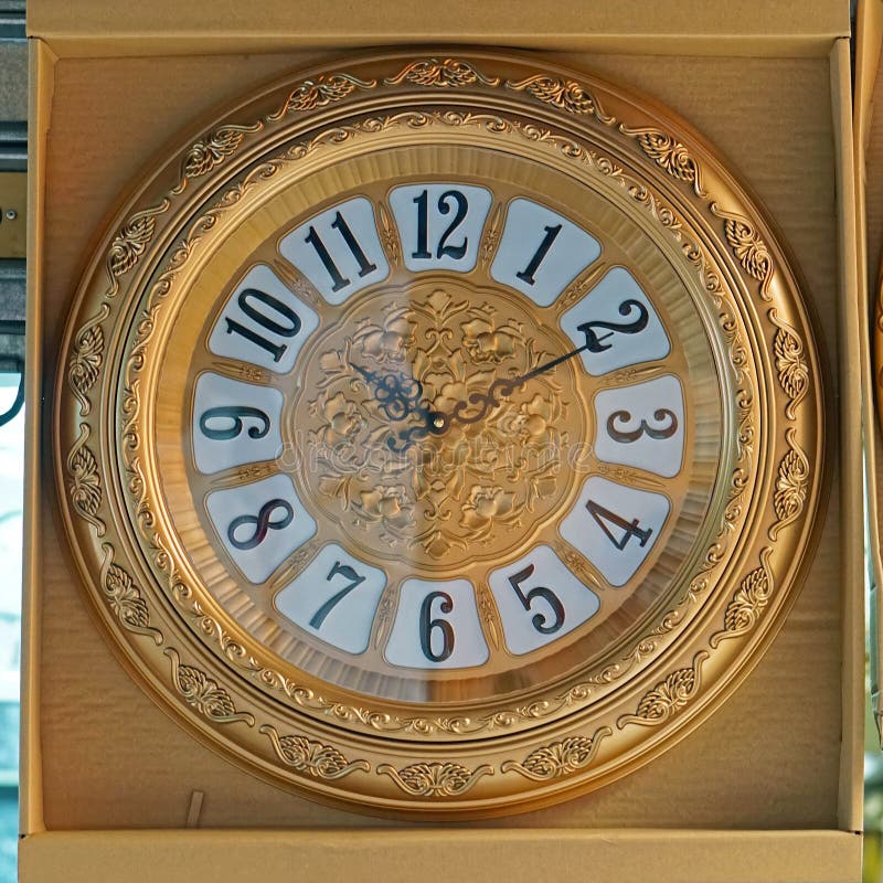 Gold clock stock photo. Image of clock, dial, analog - 202087980