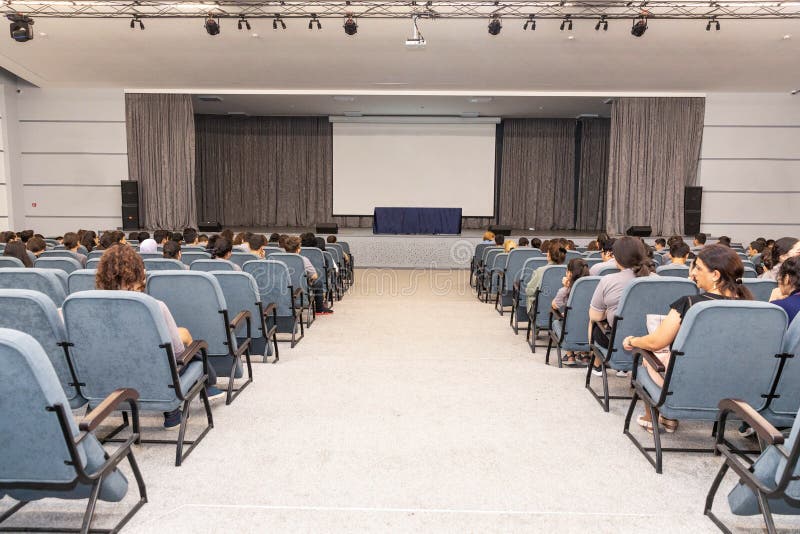 Big event hall with people editorial stock image. Image of people ...