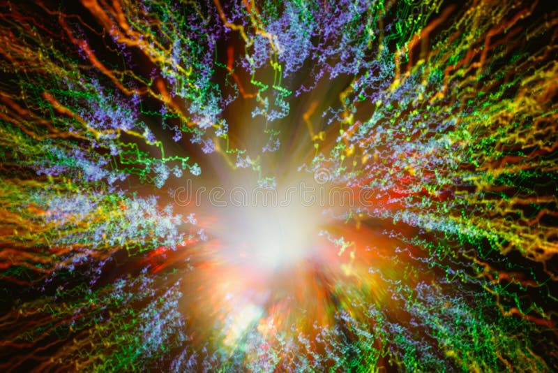 Big Explosion. Expanding Universe. Fireworks Explosion. Abstraction ...