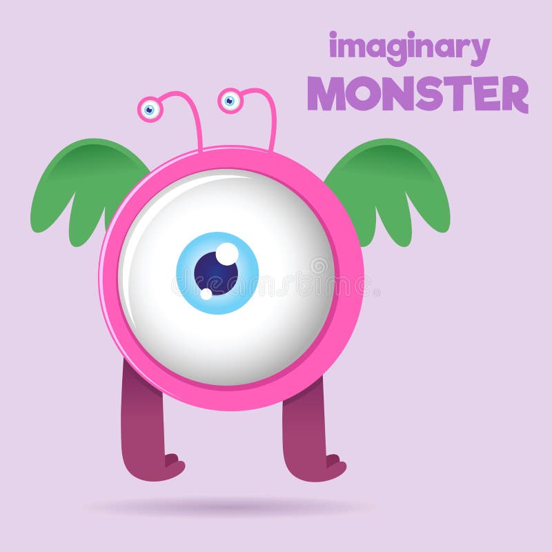 Big Eye Children Imaginary Monster Stock Vector - Illustration of ...