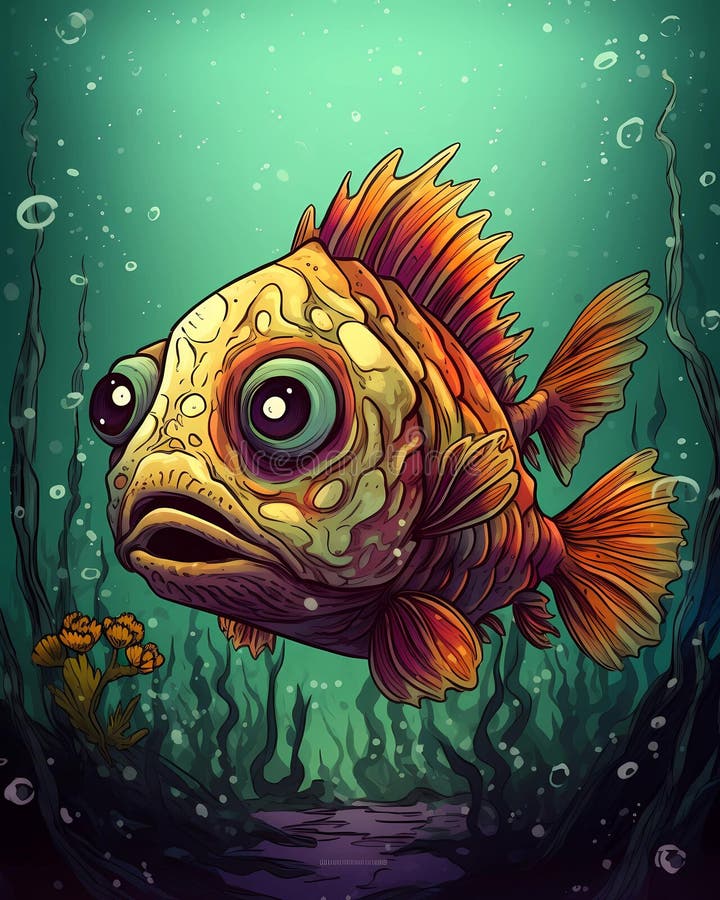 Cartoon Ugly Fish Stock Illustrations – 256 Cartoon Ugly Fish Stock ...
