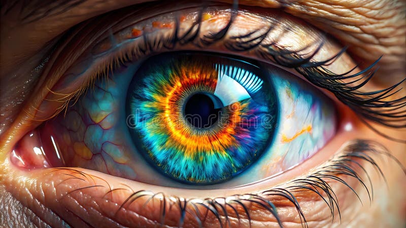 Big Eye Macro, Reflex, Fantasy Illustration, Iris Eye Stock ...