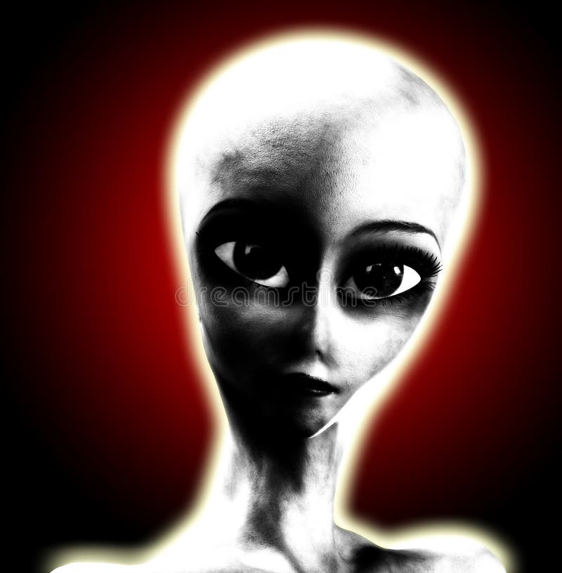 Big Eyed Alien stock illustration. Illustration of looking - 13001225