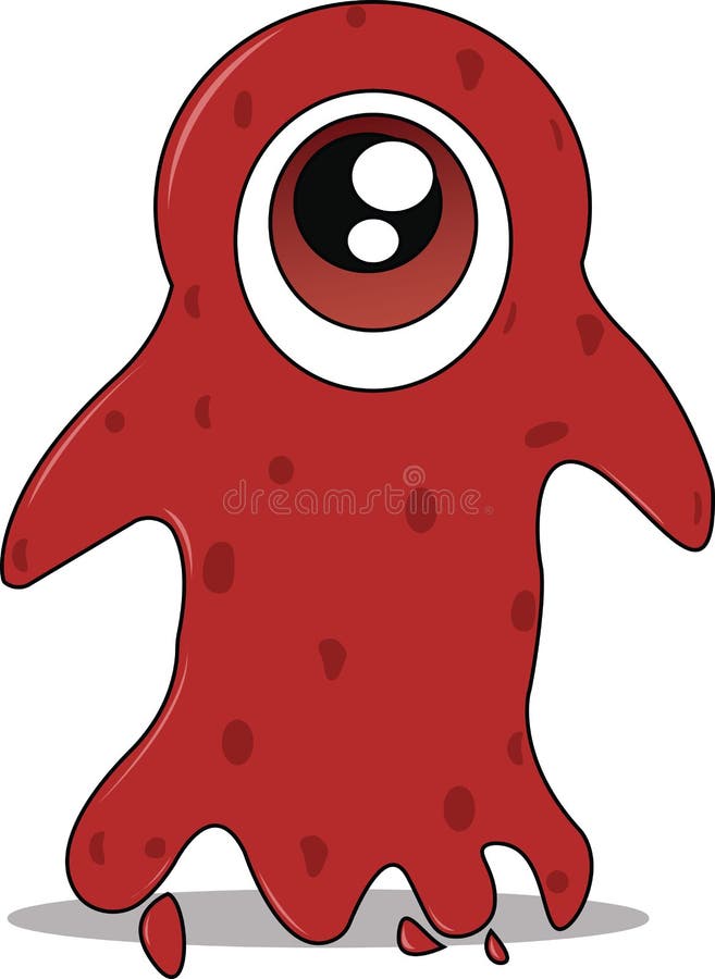 Green One Eye Slime Alien Monster Stock Vector - Illustration of humor ...