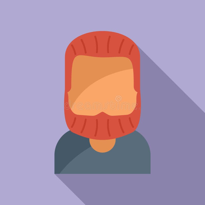 Big Face Beard Icon Flat Vector. Individual Short Stock Illustration ...