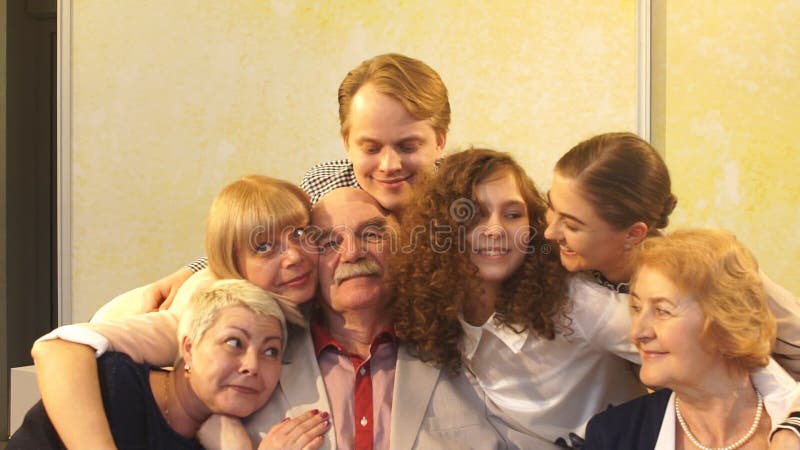 Big Family Hugging in Slow Motion Stock Video - Video of natural ...