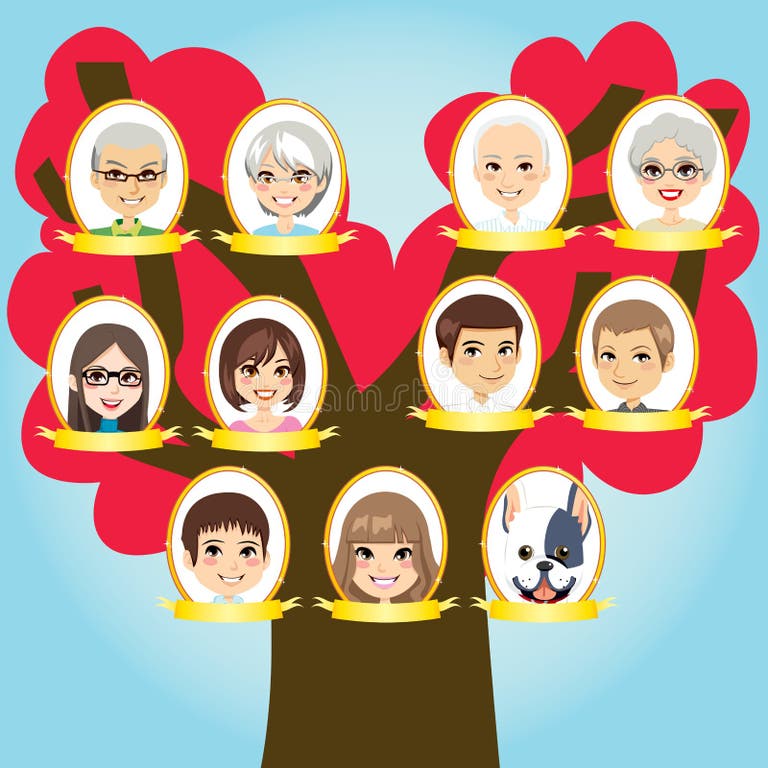 Big Family tree stock vector. Illustration of father - 22088424