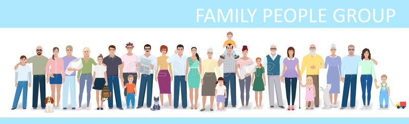 Big Family, Vector Illustration Stock Vector - Illustration of parts ...
