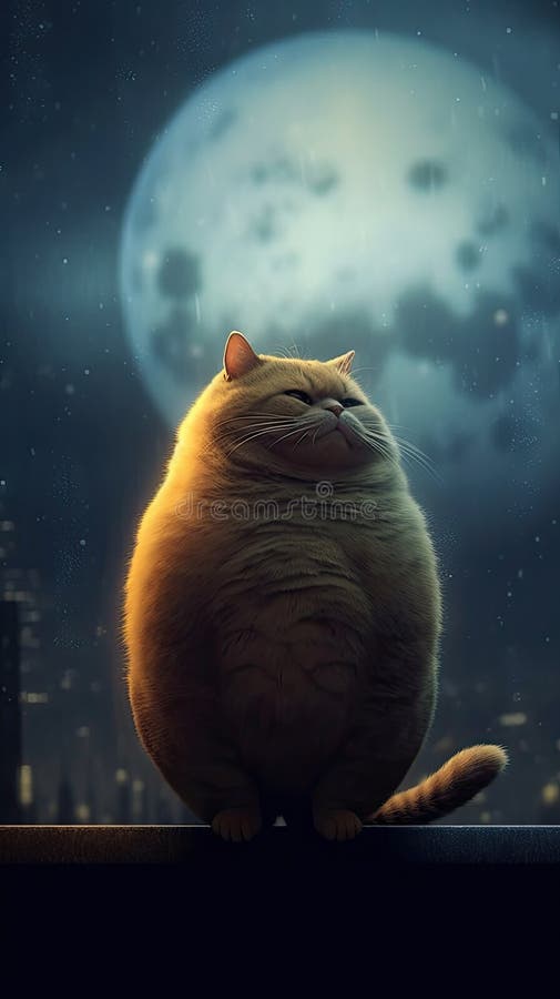 Big fat cat stock illustration. Illustration of dark - 307043828