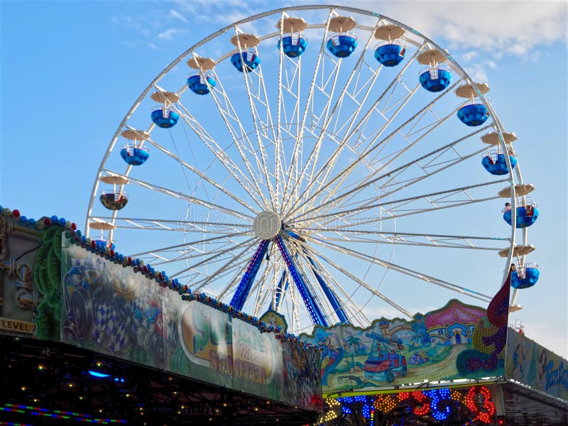 Ferris Wheel in Grevenbroich in Germany in Front of Blue Sky Editorial ...