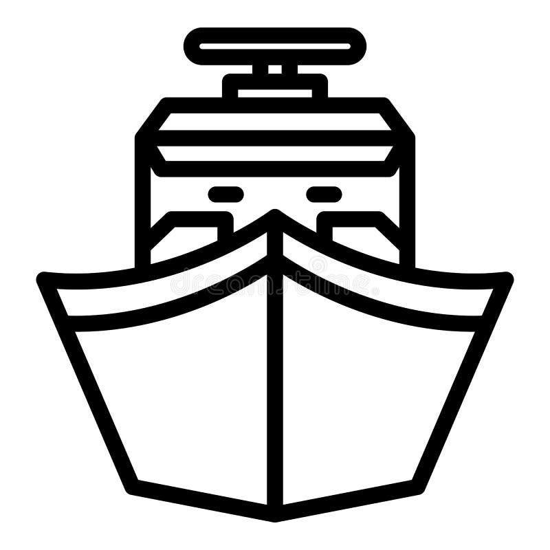 Ferry outline illustration stock vector. Illustration of ferries ...