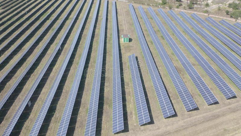 Big Field with Rows of Solar Panels Stock Video - Video of aerial ...