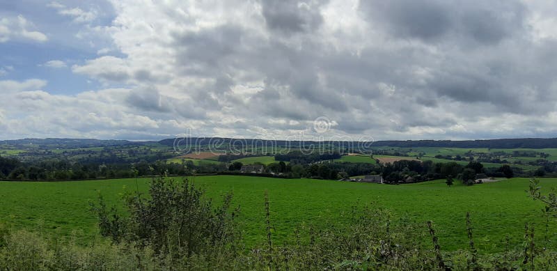 Big Fields with Long Horizon Stock Photo - Image of grassland, plateau ...