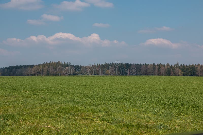 Big Fields in the Middle of the German Countryside with Hills, Forests ...
