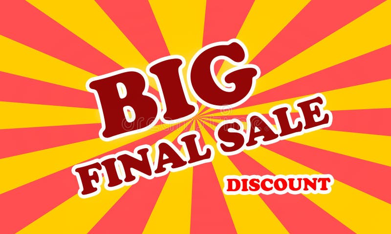 Big Final Sale - Banner Design Stock Illustration - Illustration of ...