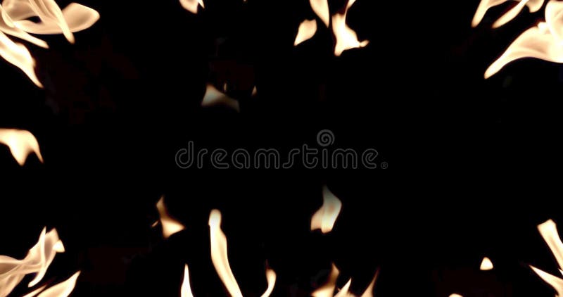 Flames Isolated on Black Background, Looped Animation Stock Footage ...