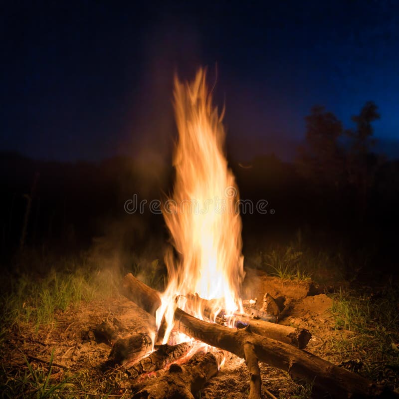 Fire Orange and Red with Yellow Colors of Sunset Evening Sky with ...
