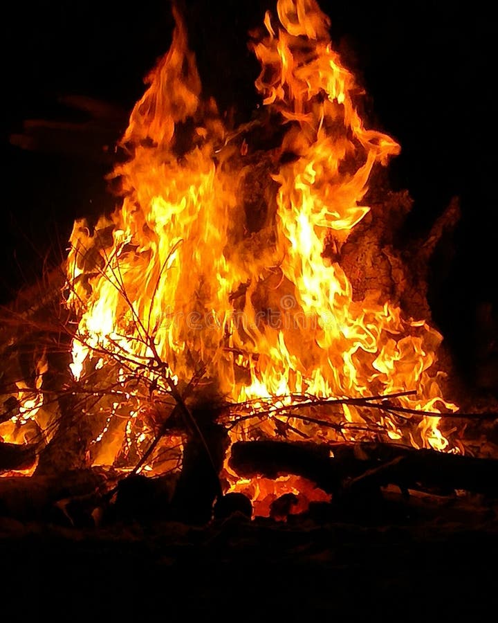 Big fire to the beach stock image. Image of love, beach - 156943063