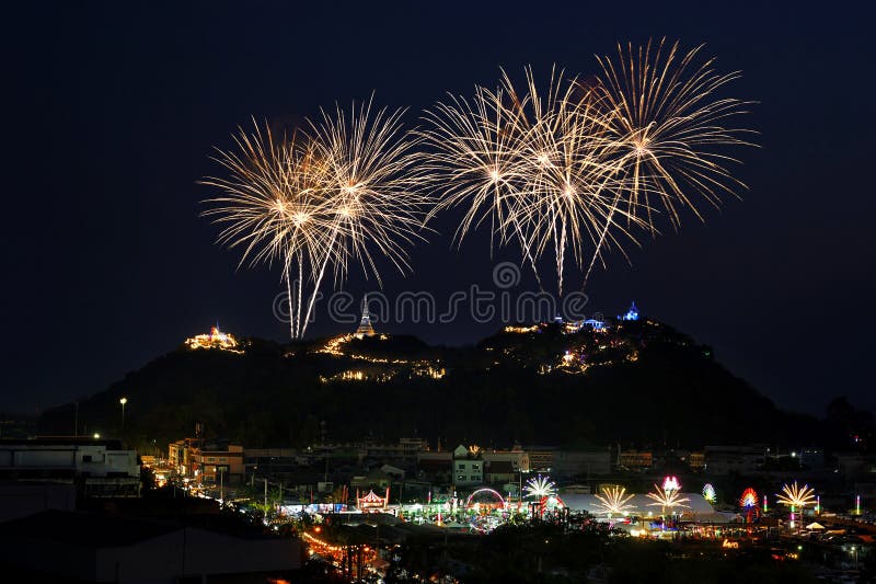 Big firework over the city stock photo. Image of party - 311334552
