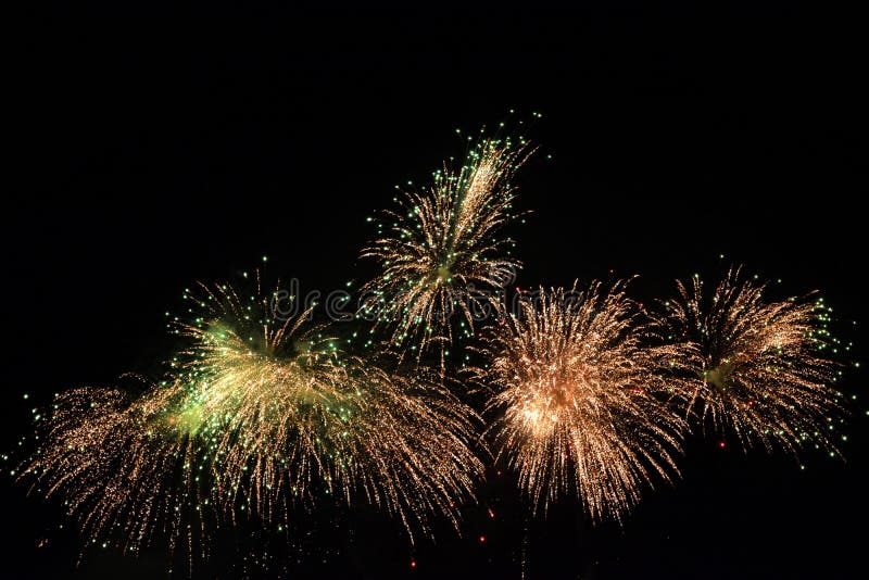 Big Fireworks at Dark Night Stock Image - Image of explosion, show ...