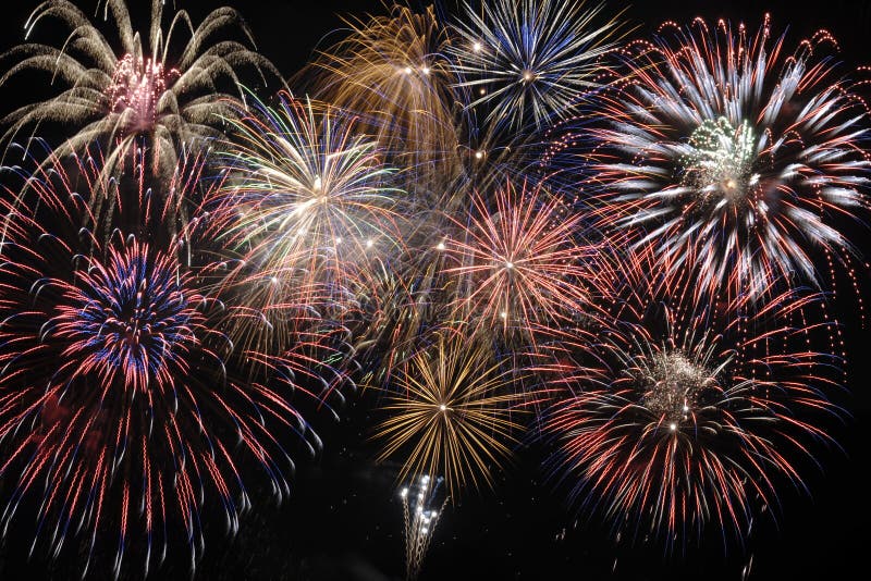 Big fireworks on sky stock image. Image of celebrate - 51727305