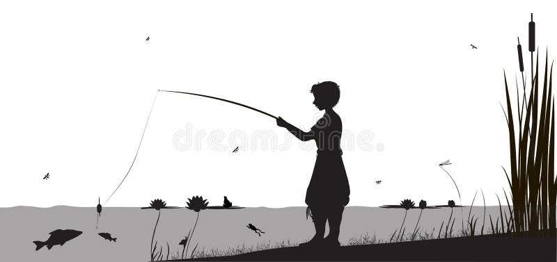 Big fish stock vector. Illustration of black, dragonfly - 62388370