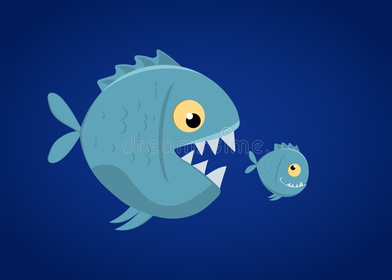 Ocean Food Chain Cartoon stock vector. Illustration of comic - 35957825