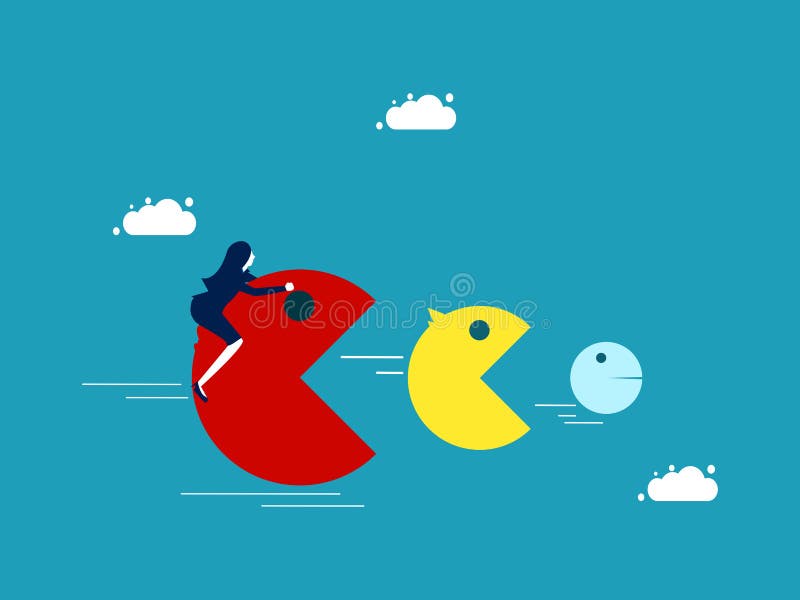 Big Fish Eat Small Fish. Symbol of Big Business Eating Small Business ...