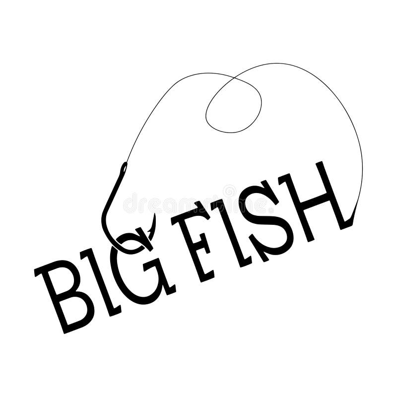 Big Fish SVG, Fishing Hook, SVG Vector Stock Vector - Illustration of ...