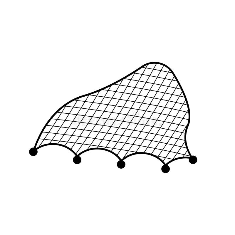 Big Fishing Net Icon Vector Stock Vector - Illustration of sign, fish ...