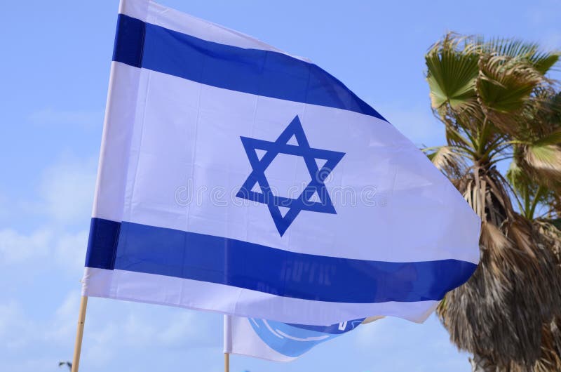 Big flag of Israel stock image. Image of jerusalem, east - 246748473