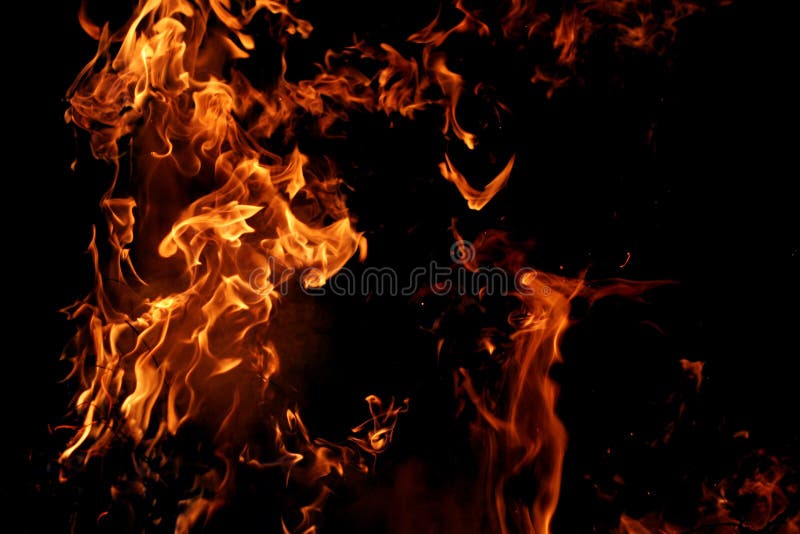 Campfire Wth Billowing Flames Stock Photo - Image of heat, peaceful: 866998