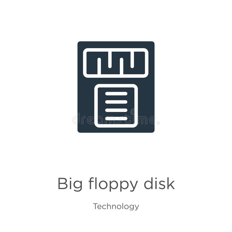 Big Floppy Disk Icon Vector. Trendy Flat Big Floppy Disk Icon from ...