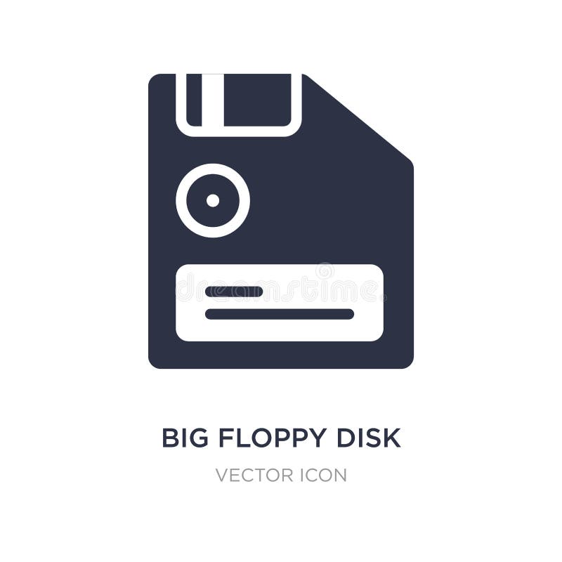 Floppy Disk Save Button Icon on White Background. Simple Element ...