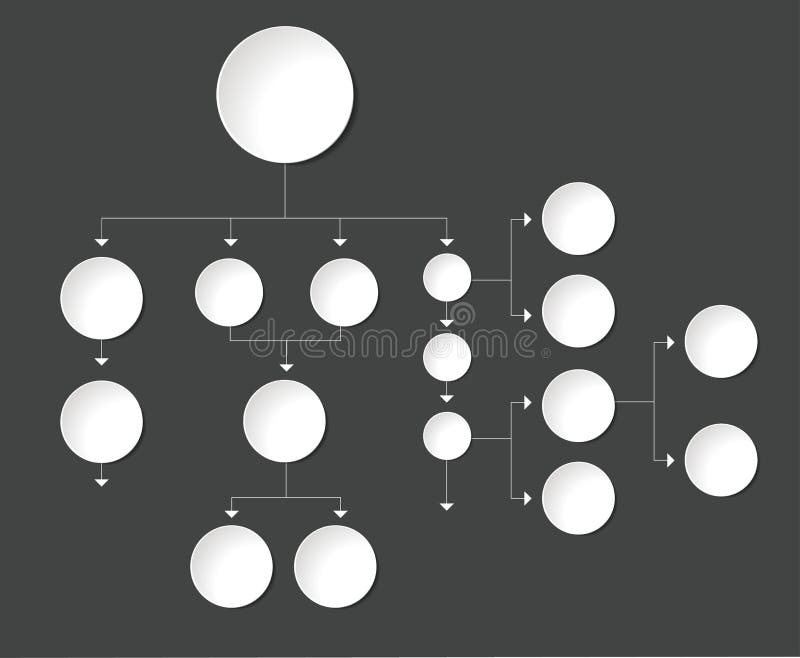 Big Flow Chart. Empty Scheme Stock Vector - Illustration of graph ...