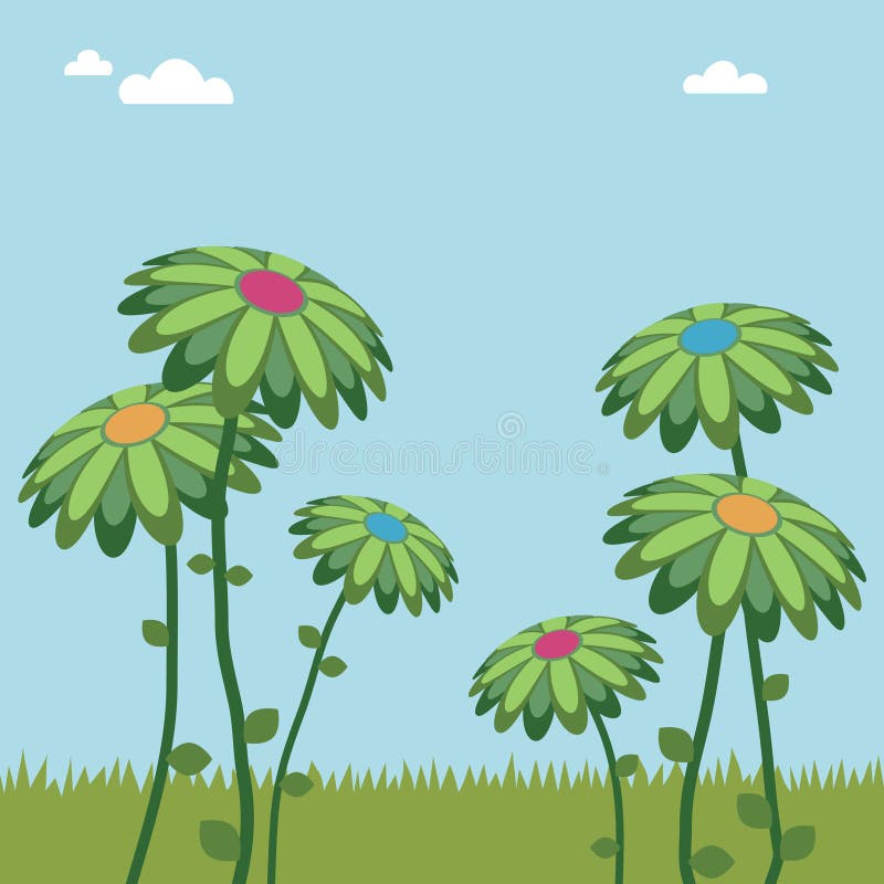 Big flowers stock vector. Illustration of flower, floral - 13127809