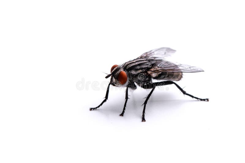 Big Fly on a White Background Stock Photo - Image of biology, animal ...
