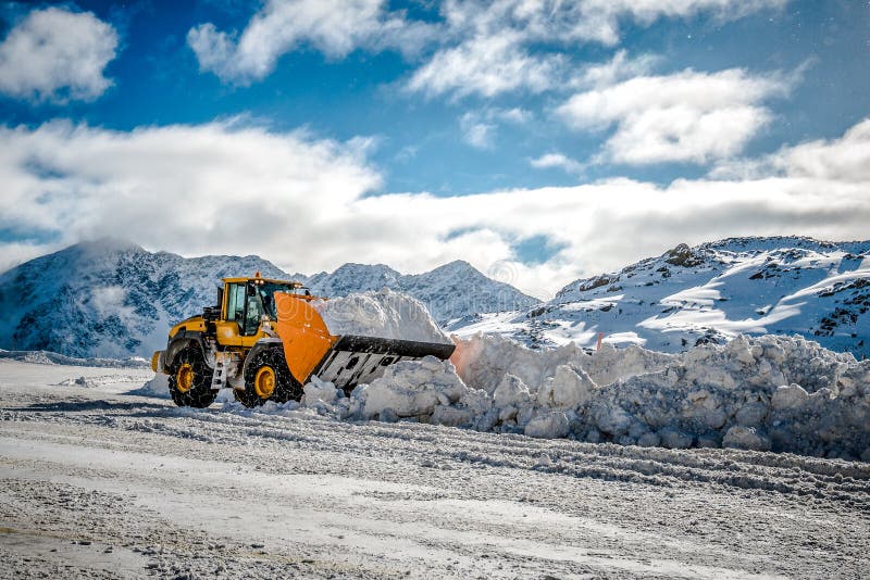 Big Front Loader in Solden, Austria Stock Photo - Image of equipment ...