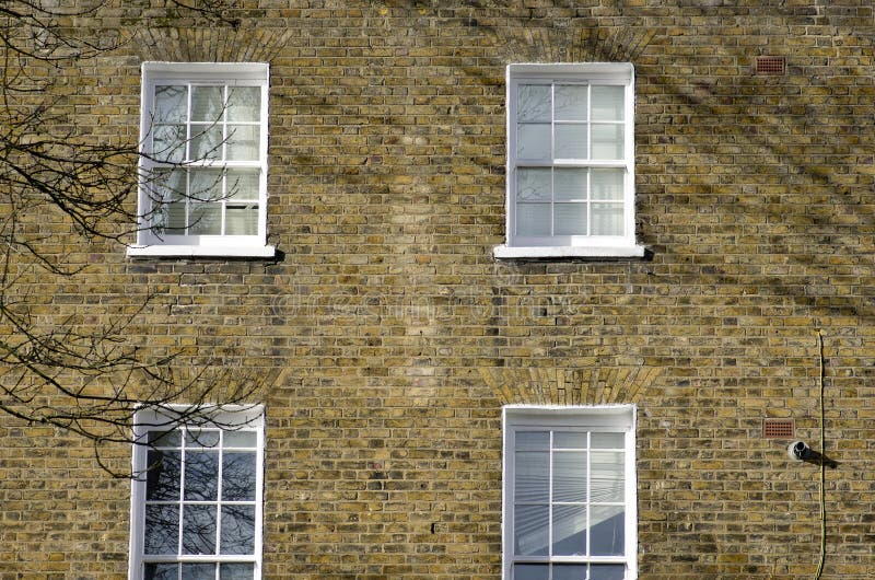 Big Front Windows in Islington London UK Stock Photo - Image of ...