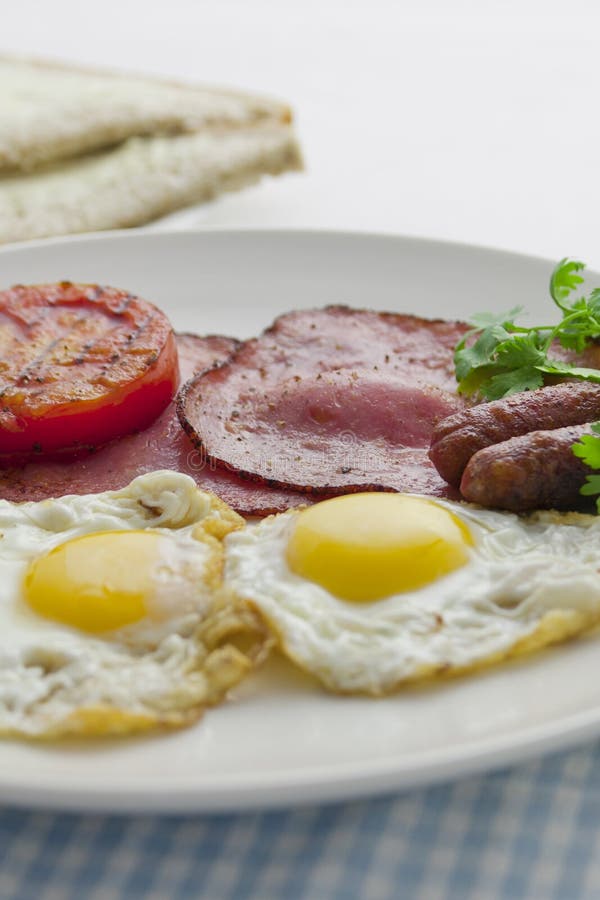 Big and full breakfast stock image. Image of china, cloth - 27426397