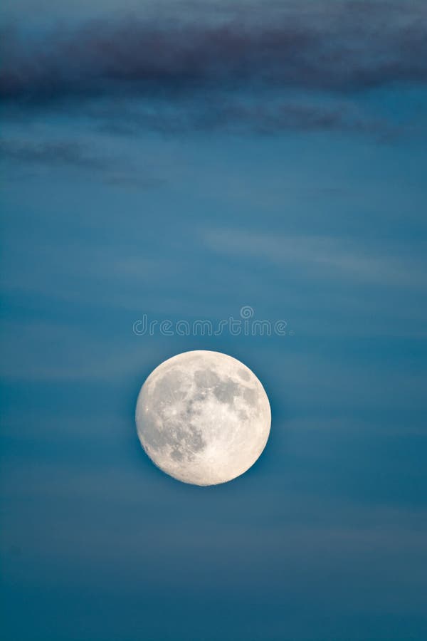 Big Full Moon in the Blue Sky Stock Photo - Image of colorful, space ...