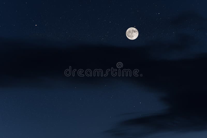 Big Full Moon on the Night Sky Stock Photo - Image of dusk, pattern ...