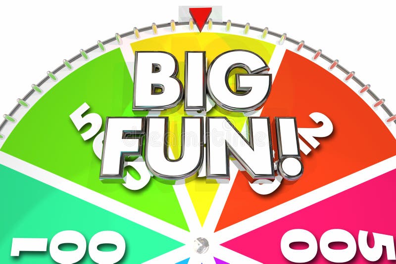 Big Fun Game Wheel Spinning Exciting Entertainment Stock Illustration ...