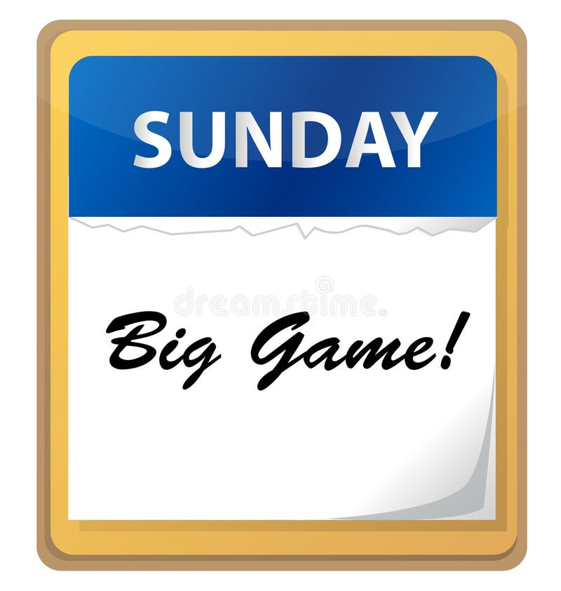 Big game reminder stock illustration. Illustration of material - 20699874