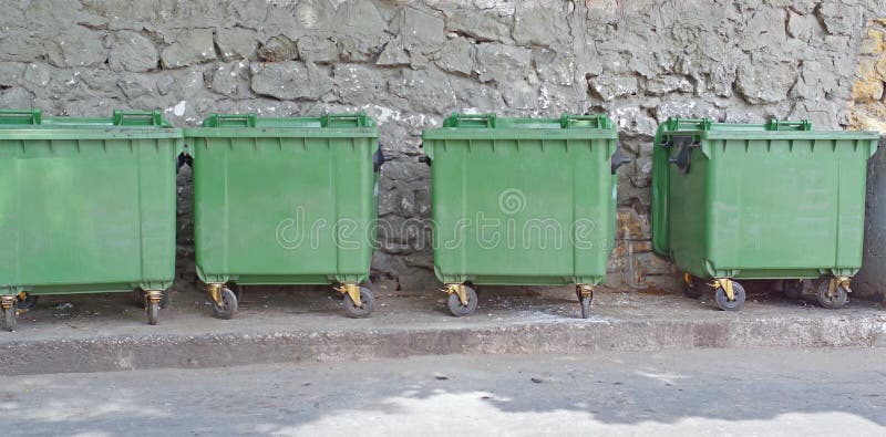 Big garbage containers stock photo. Image of environment - 121565724